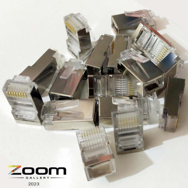 RJ45 Connector (Metal Shielded) 10Pcs Compatible with CAT5E | Daraz.com.bd