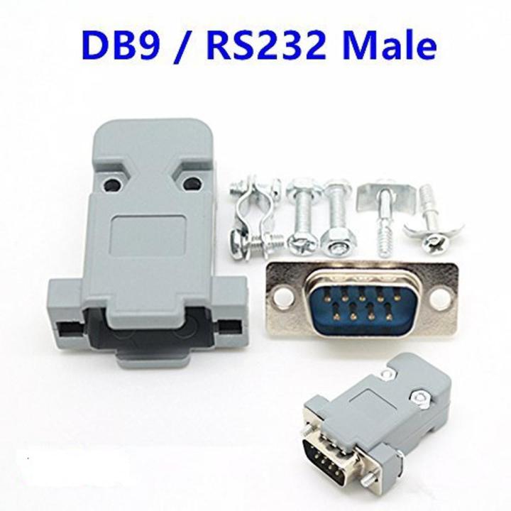 MALE DB9 DB-9 2 Rows 9 Pin Male VGA Socket Plug Connector Plug Breakout ...