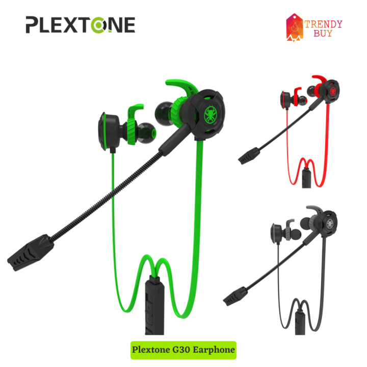 Plextone G30 In-Ear Gaming Earphones Noise Cancelling Stereo Headphones ...