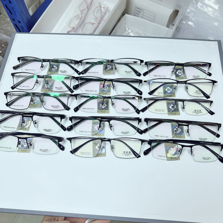 [ New ] Delipp Two-Tone ip Titanium Pure Titanium Glasses Business ...