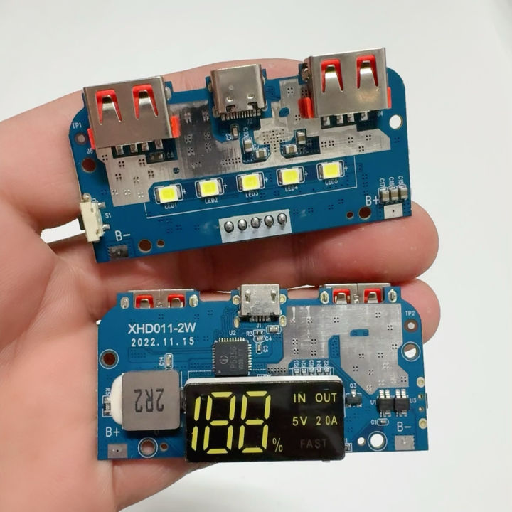 PD 22.5W fast charging digital display power bank board IP5356 with ...