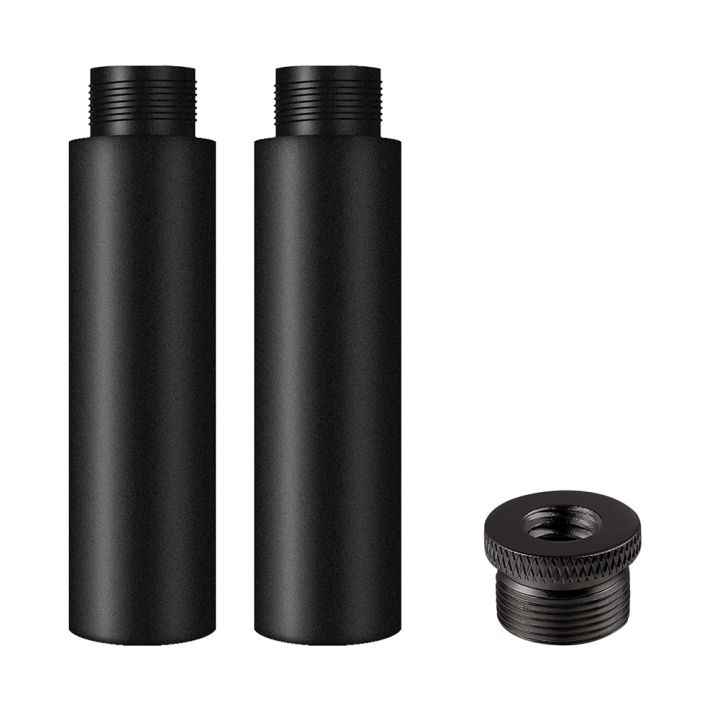 2Pcs Mic Stand Extension Tubes with 1Pc Metal Adapter Microphone ...