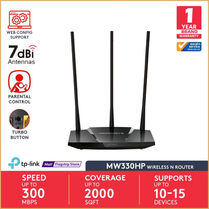 Mercusys MW330HP 300Mbps High Power Wireless N Router | Daraz.com.bd