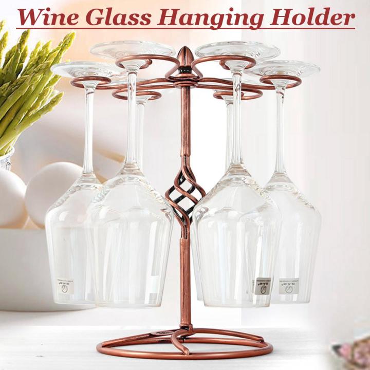 Glass Freestanding Hanging Holder Goblet Stemware Storage Organizer ...