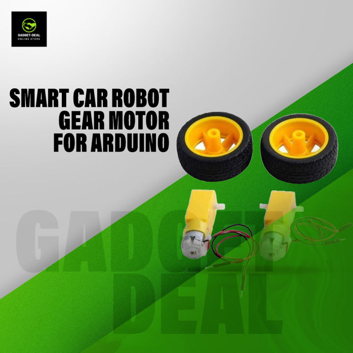 Dual Shaft motor and Wheels Smart Car Robot Gear Motor for arduino ...