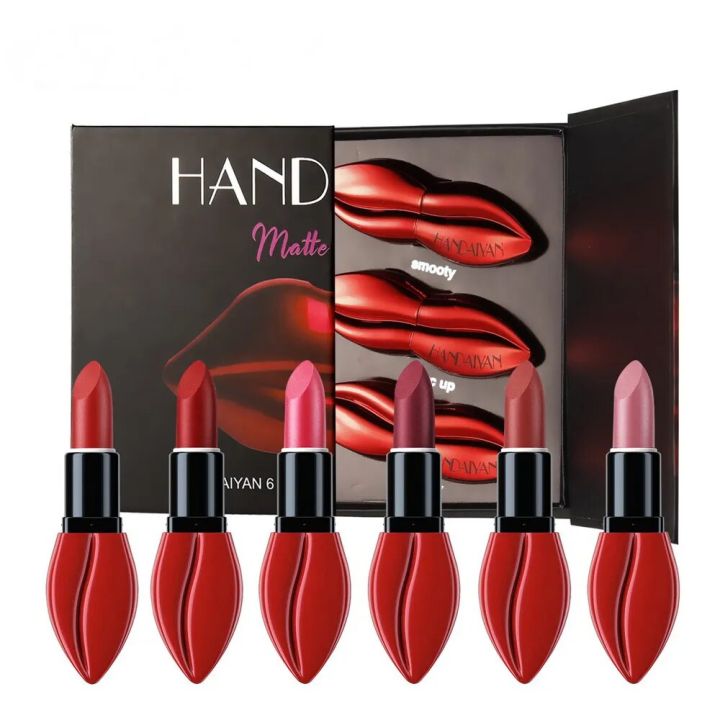 Handiyan Matte Finish 6 in 1 lipstick set | Daraz.com.bd