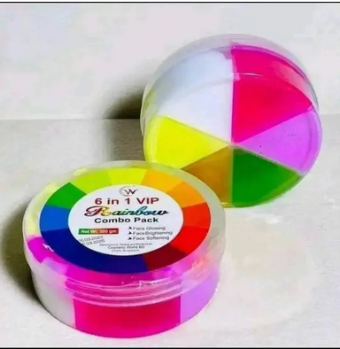 6 in 1 Vip Rainbow Combo Face Pack - 500 gm | Daraz.com.bd