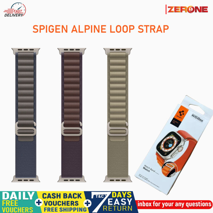 spigen Premium Nylon Alpine Loop Strap 42/44/45/49MM For Apple Watch ...