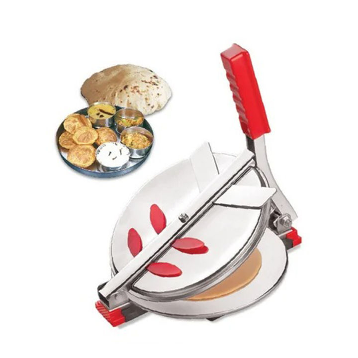 Puri Maker Press Machine with Handle, Manual Stainless Steel Roti Press ...