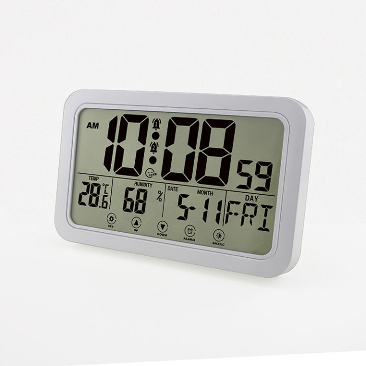 Simple Modern Creative Digital Electronic Luminous Wall Clock Mute ...