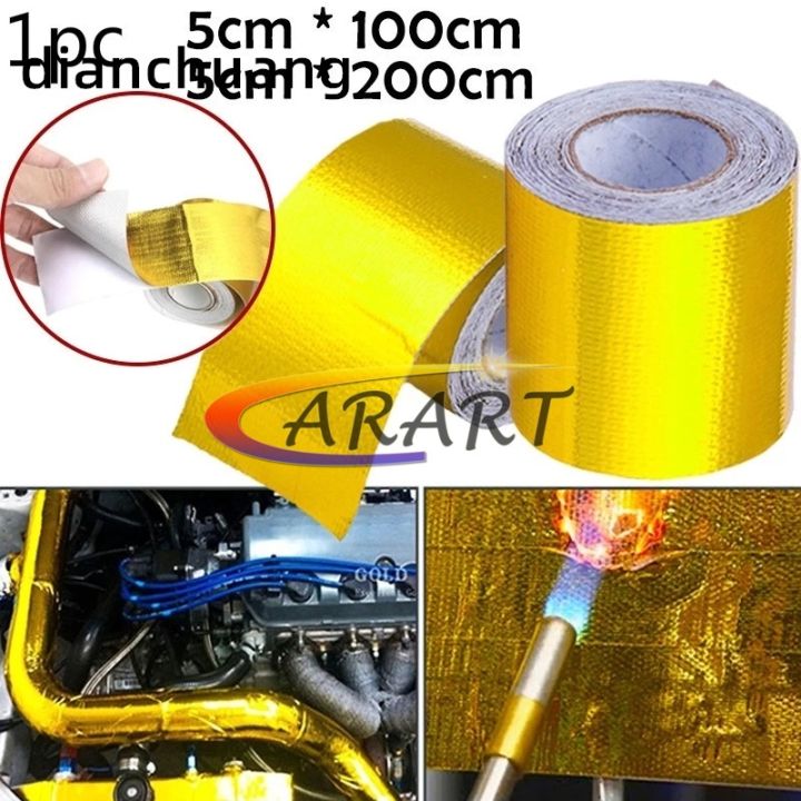Reflect Thermal Tape Air Intake Heat Insulation Shield Wrap Car Exhaust ...