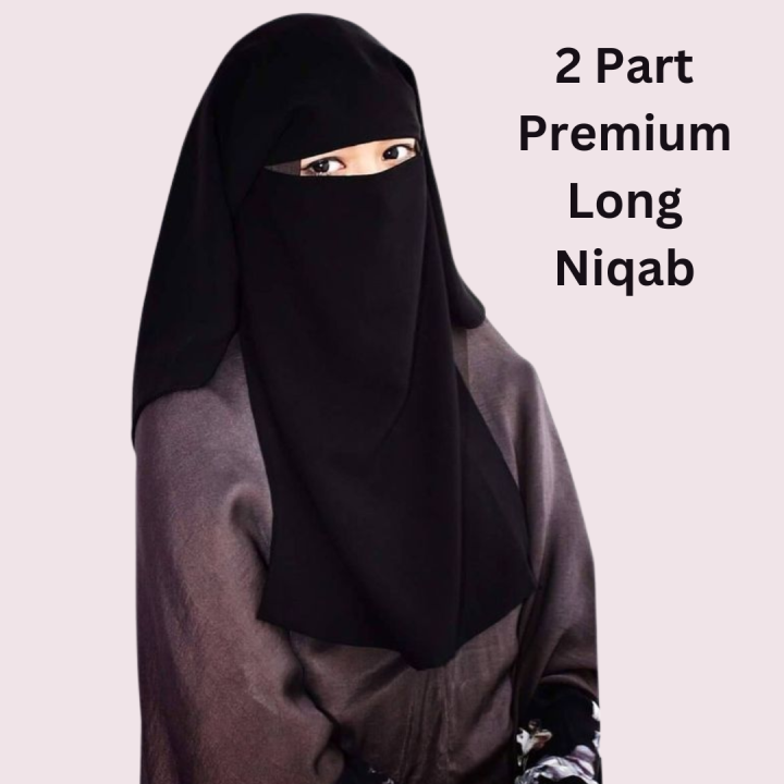 2 Part Long Niqab : Back Side Round and Fron Side square amazing ...