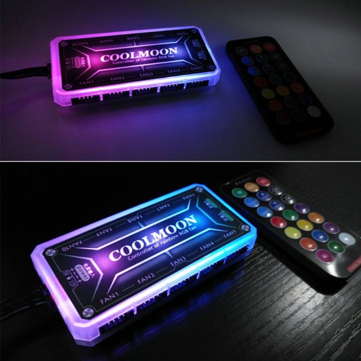 COOLMOON RGB Remote Controller DC12V 5A Chassis Fan Intelligent ...