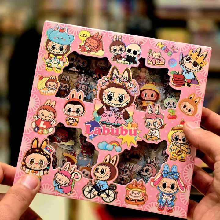 Labubu stickers, Labubu stickers, 1 box of 100 sheets, DIY Labubu cute ...