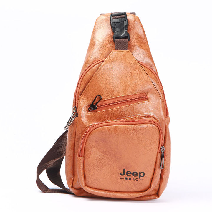 Jeep Bag With Crossbody Shoulder Belt And Pu Leather Bag For Men ...