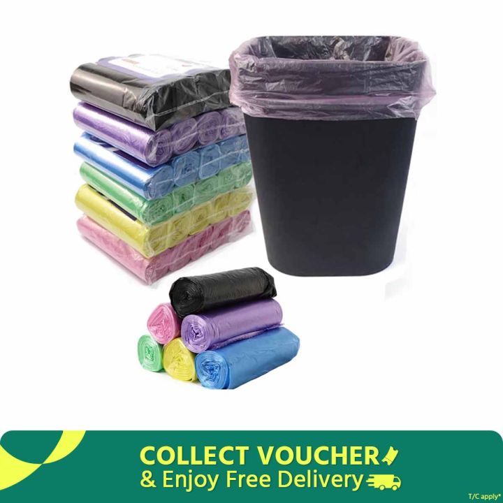 5 Rolls 1 pack 100Pcs Household Disposable Trash Pouch Kitchen Storage ...