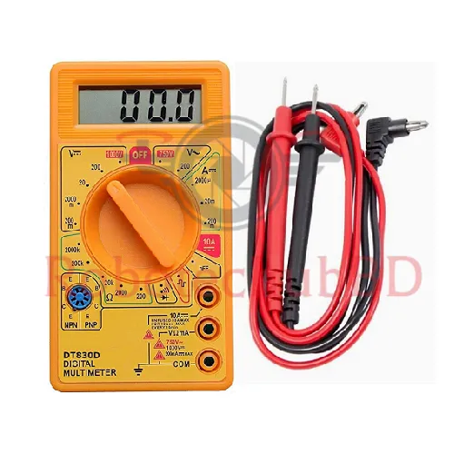 DT830D Digital Multimeter – AC/DC Voltage, Current & Resistance ...