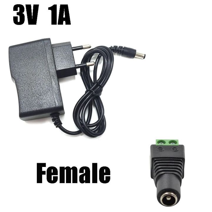 Power Adapter DC 3V 1A AC 100-240V Converter With Female Power Supply ...