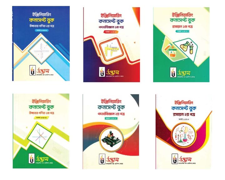 Udvash Engineering Concept Book (6 Pcs Books) 2024-25 | Daraz.com.bd