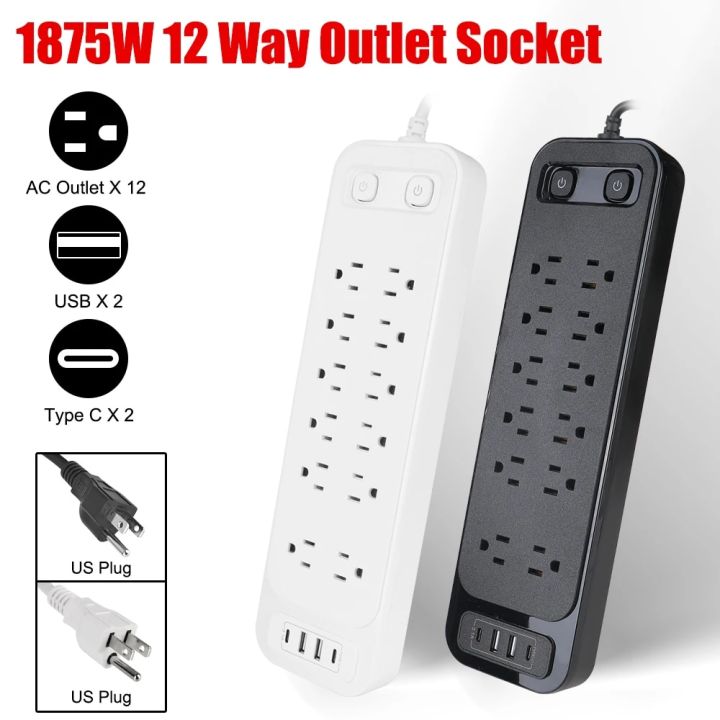With Type-C Smart Charging Port 1875W 110V-125V AC 5V/3.1A USB Socket ...