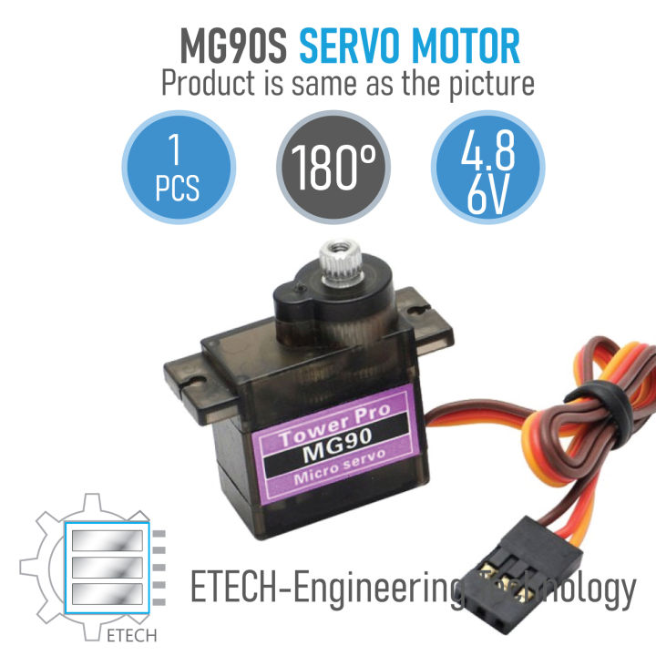 TowerPro MG90S Metal Gear Servo Motor 180 Degree Rotation for Smart Car Robot Helicopter Boat ...
