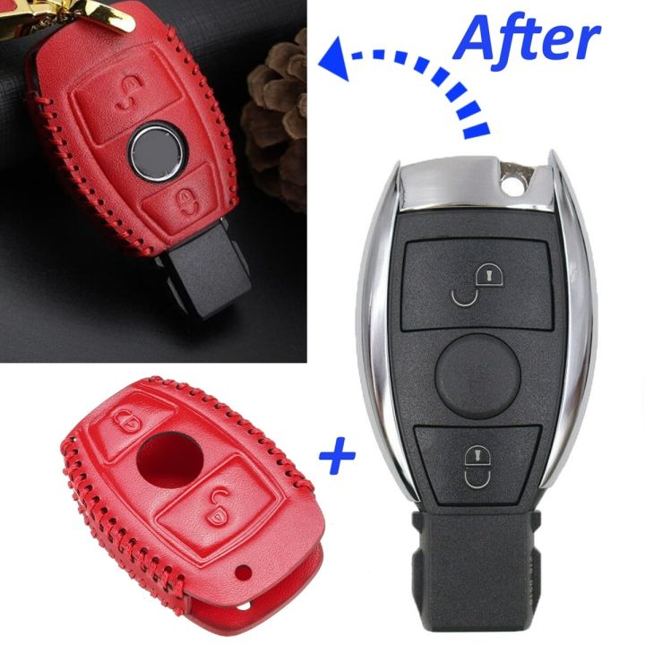 2 Button Key Case Cover Remote Key Protector For Mercedes Benz W203 ...