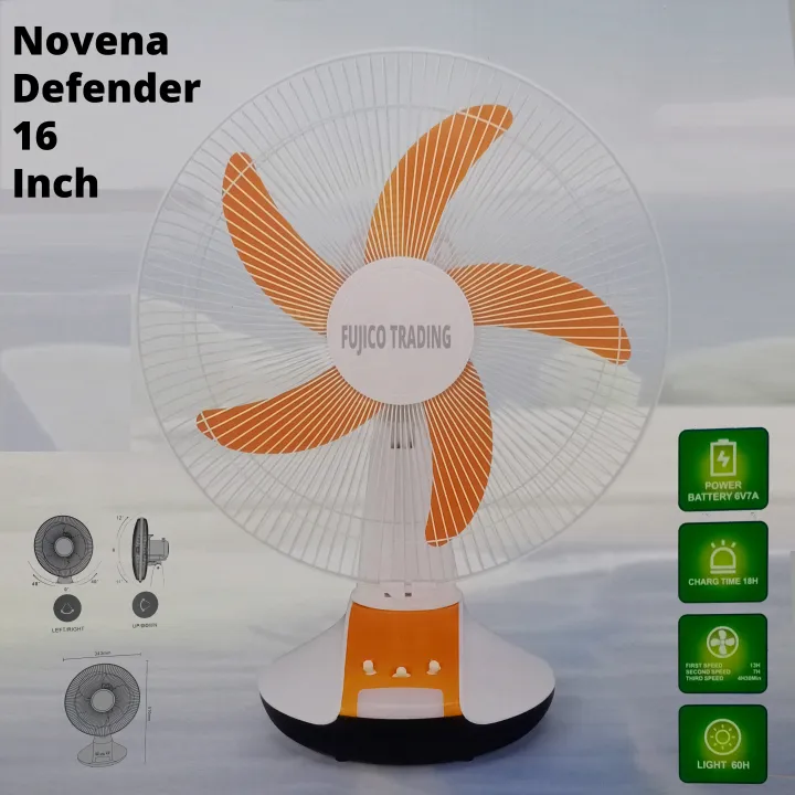 Novena Defender 16 Inch Rechargeable Table Fan (NCF-216) | Daraz.com.bd