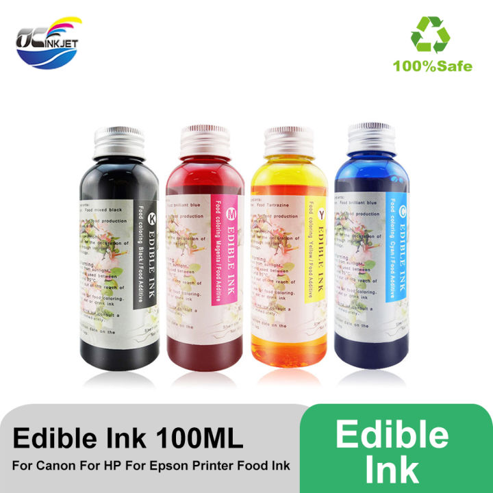 OCINKJET 4 Colors 100ML Universal Edible Ink For Canon For HP For Epson ...