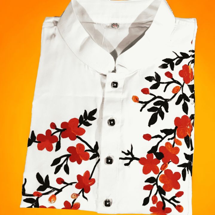 Handpaint Stylish Semi Long Panjabi For Men By Handpaint shop | Daraz.com.bd