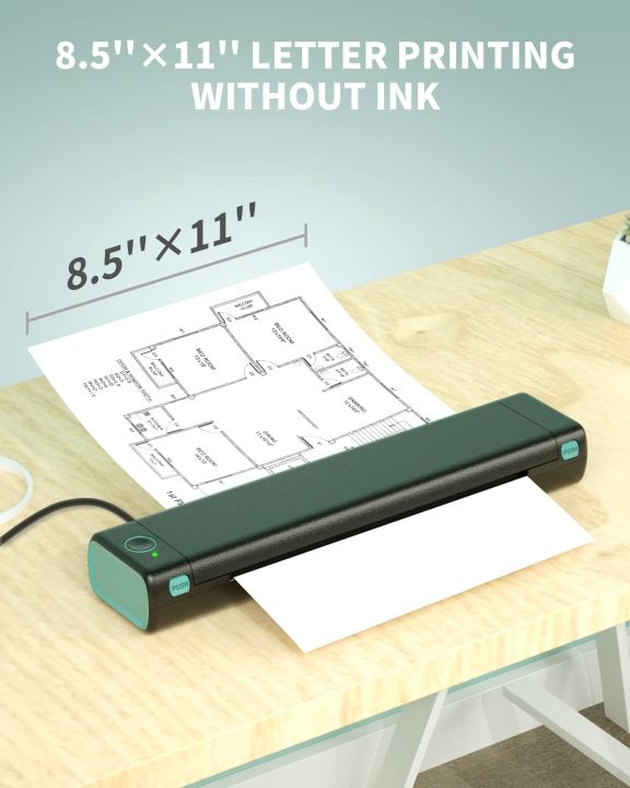 PhomemoM08F Mini Homework Test Paper Inkless Office Portable A4 Thermal ...
