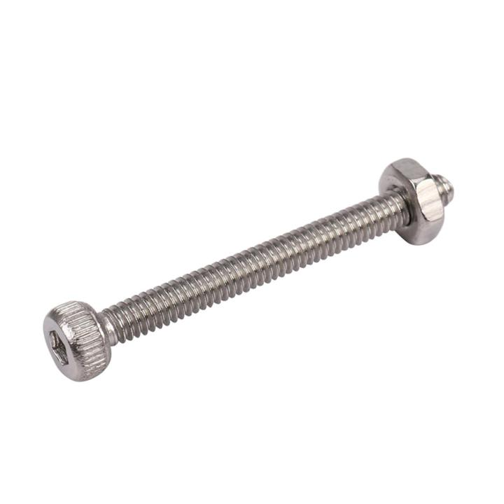 JDXHLAU M2 x 20mm Long Hex Socket Knurled Cap Screws Bolts Nuts Set ...