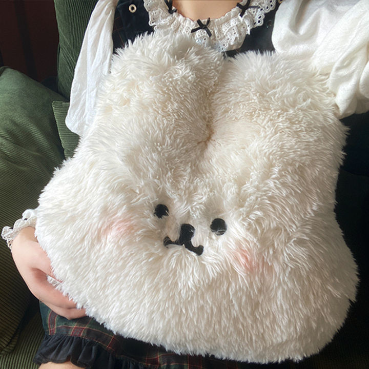 ins Online Influencer Cute Cream Rabbit Pillow Rabbit Shaped Pillow ...