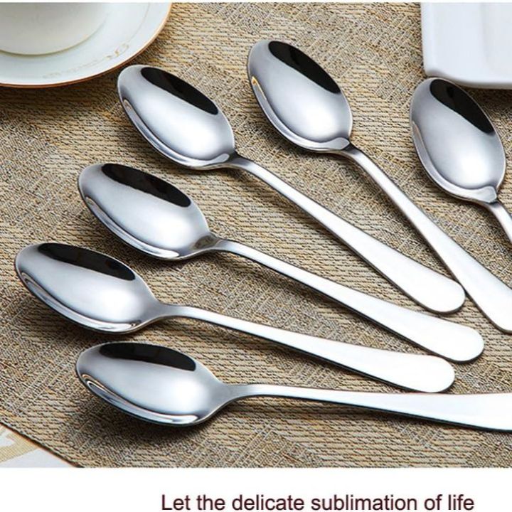 Premium Stainless Steel Spoon Set (6 Pieces) – Sleek, Durable, and ...