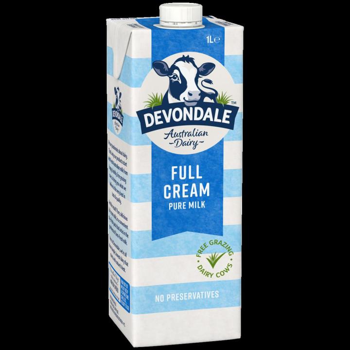DEVONDALE Full Cream Liquid UHT milk from Australia (1L Tetra Pack ...