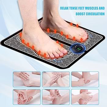 EMS Foot Massage Mat Automatic Electric Physiotherapy Tens Massager ...
