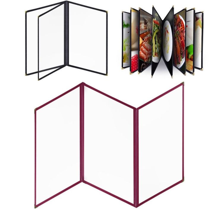 Easy To Clean Foldable PVC Transparent Menu Cover A4 Metal Corners A4 ...