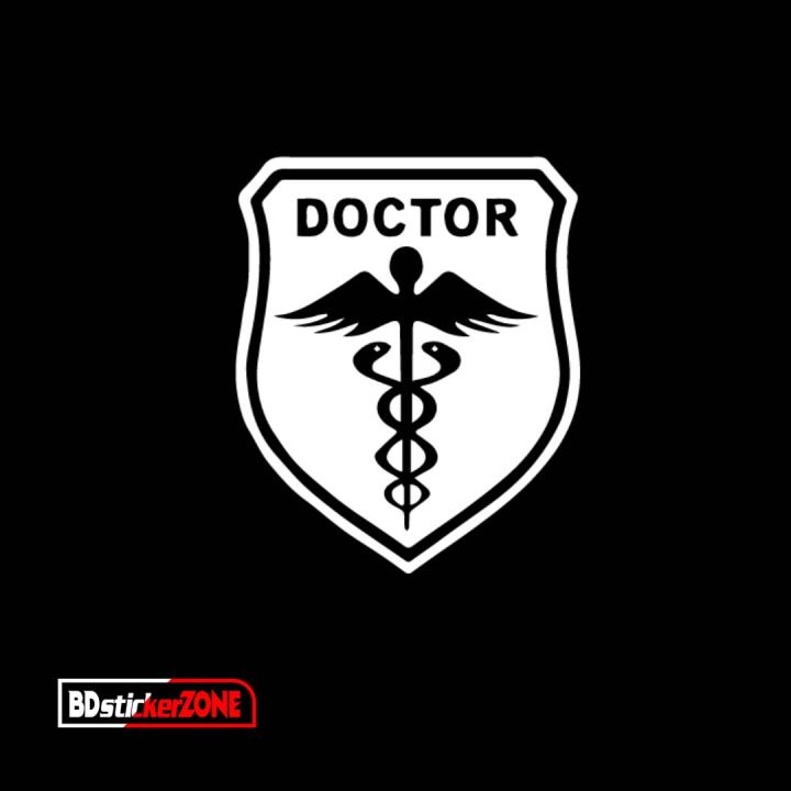 Doctor logo for car | Doctor logo for bike | Doctor logo sticker for ...