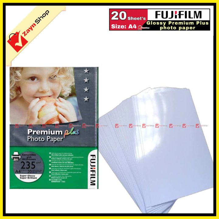 Photo Paper A4 Size Super Glossy Premium Plus 20 Sheets/ Fujifilm ...