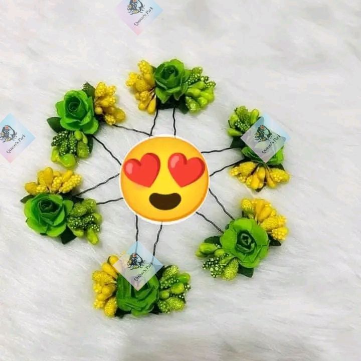 Artificial flower hair clips 6 pieces set hair clips hair accessories ...