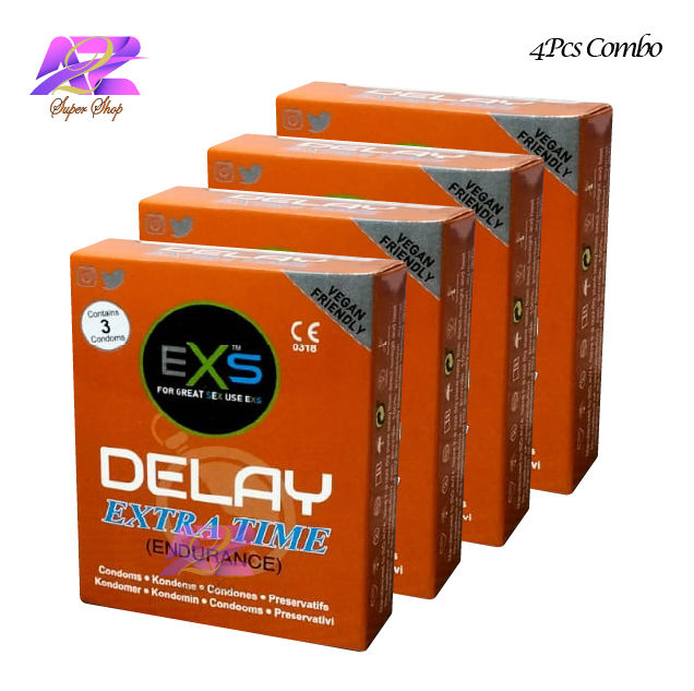 EXS Delay Endurance Extra Time Condom Combo Pack-3x4= 12 pcs Condom ...
