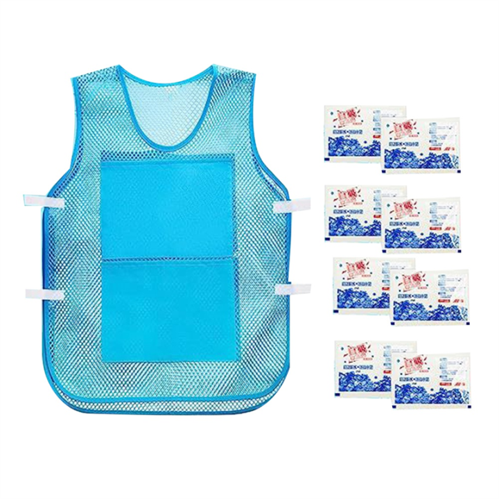 Cooling Vest Summer Cooling Clothes Ice Vest Cool Sunstroke Protective ...