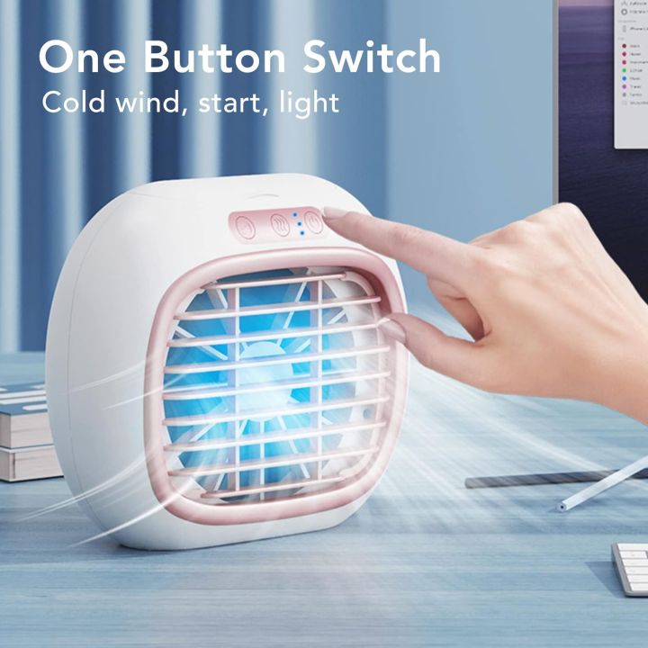 Spray Air Cooler USB Fan Conditioner With Colorful LED – Bangladesh ...
