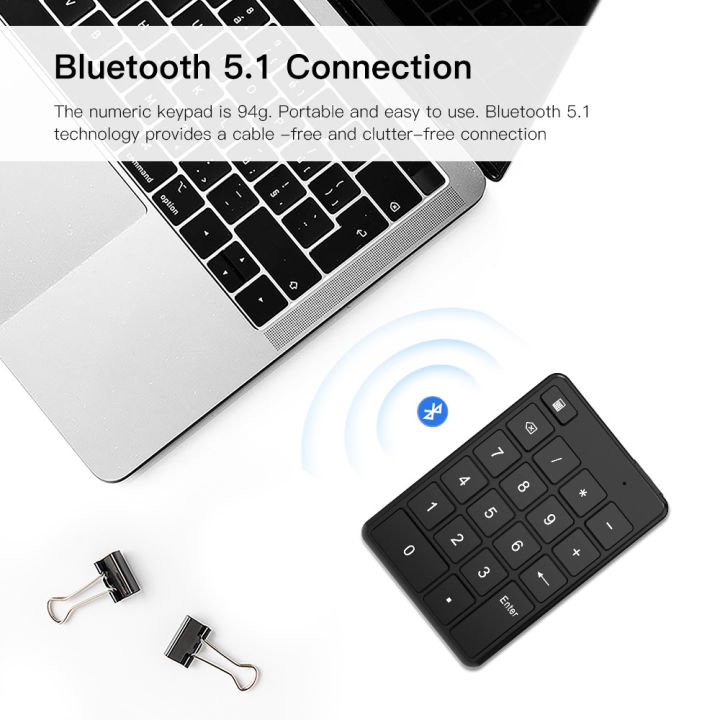 19 Keys Universal Bluetooth Wireless Numeric Keypads Mini Numpad With ...