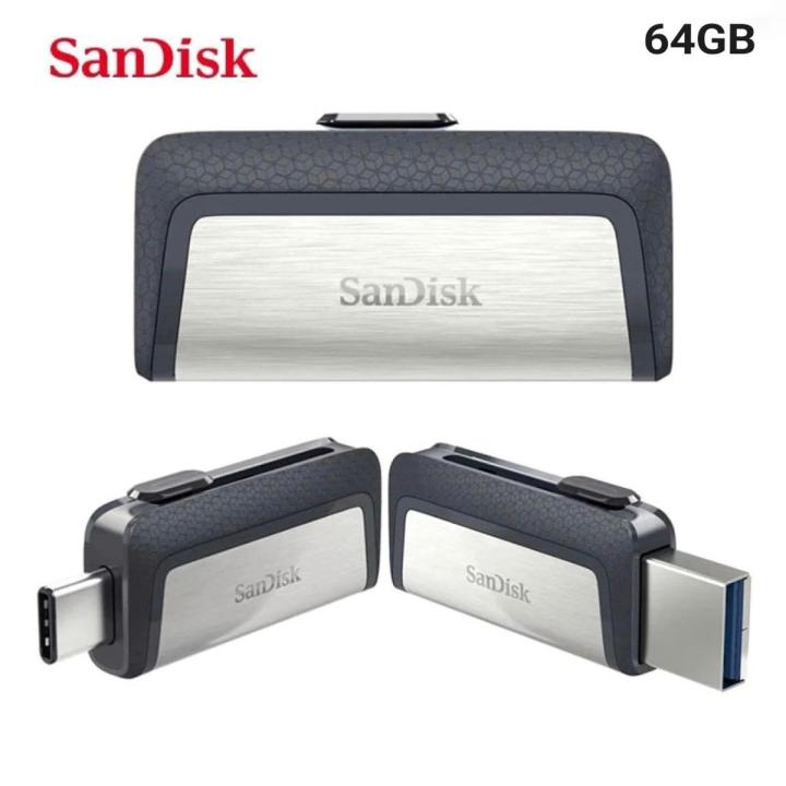 SANDISK Ultra Dual Drive 64GB USB 3.1 Type-A To Type-C Retractable ...