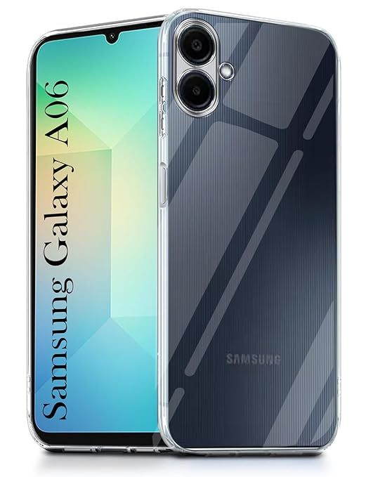 Samsung Galaxy A06 Flexible Clear Transparent Soft TPU Back Case Cover ...