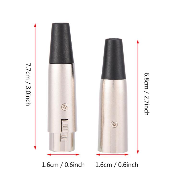 xlr female connector 5 Pairs 3-Pin XLR Mic Microphone Audio Connector ...