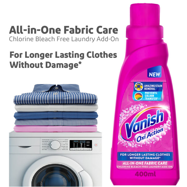 Vanish All in One Liquid Detergent Booster - 400 ml, Removes Stains ...