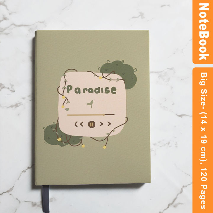 Notebook- Paradise- Aesthetic Journal Notebook (14 x 19 cm size,120 ...