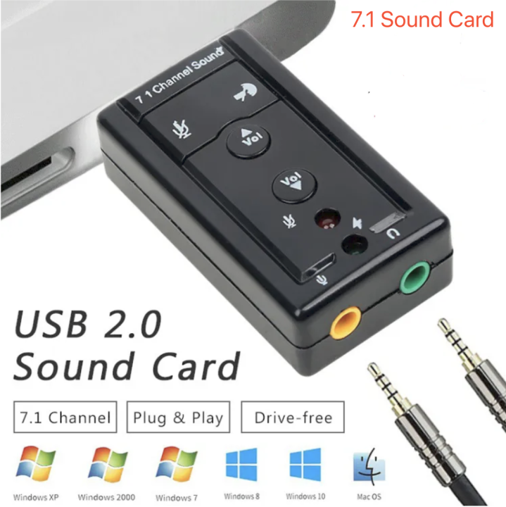 External Usb To Sound Card Converter Adapter 7.1 Sound Card For Windows ...