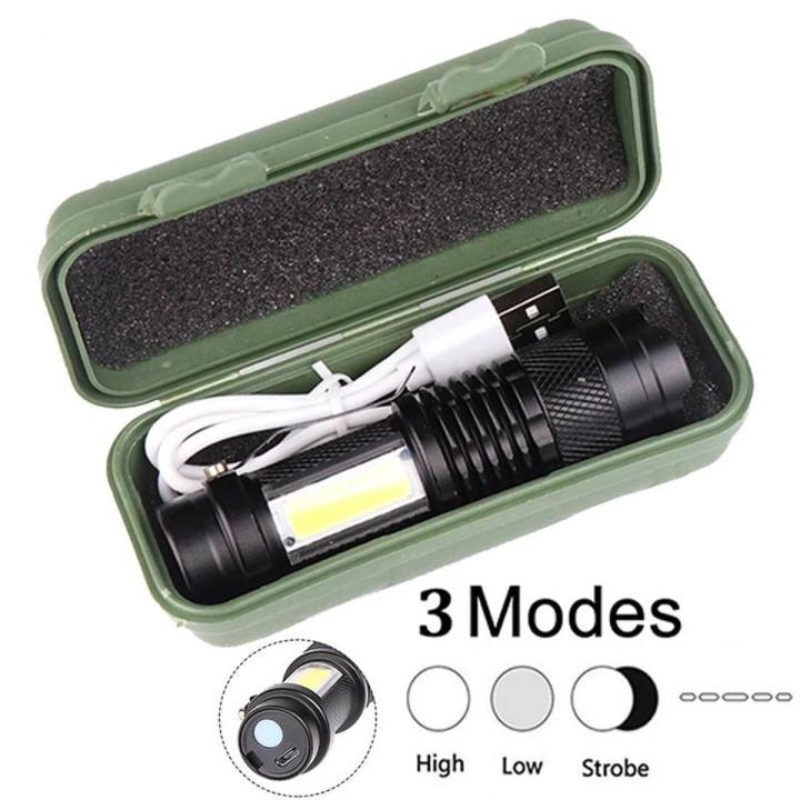 Telescopic Zoom Flash Light Xpe+COB | Daraz.com.bd
